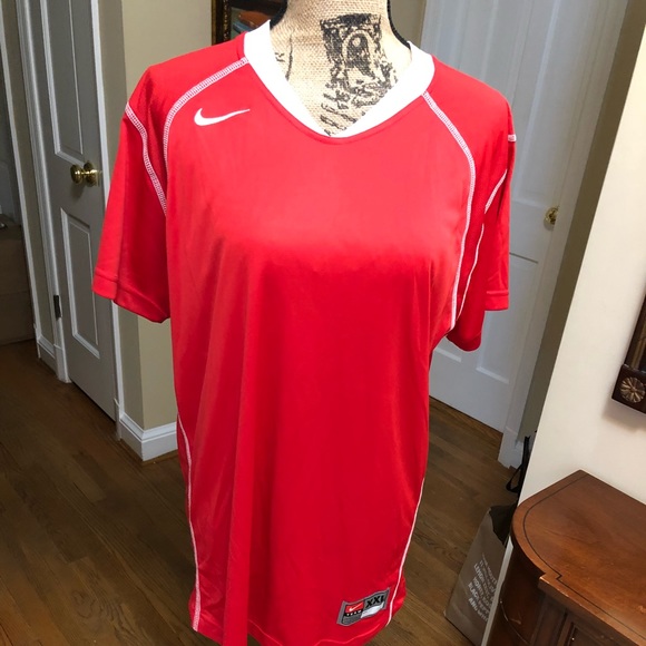 Nike | Shirts | 33 Nike Red Dri Fit Mens Athletic Top | Poshmark